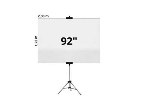 Tela Telão 100 Polegadas Lona Projeção Projetor Datashow Full Vendas Tela De Projeção