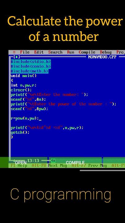 How To Calculate The Power Of A Number In C Programming Cprogramming