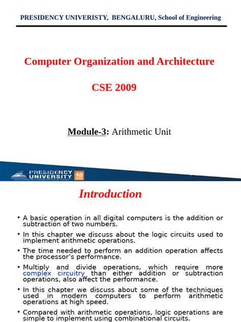 Coa Module 3 Computer Arithmetic Part2 1 Pdf Multiplication