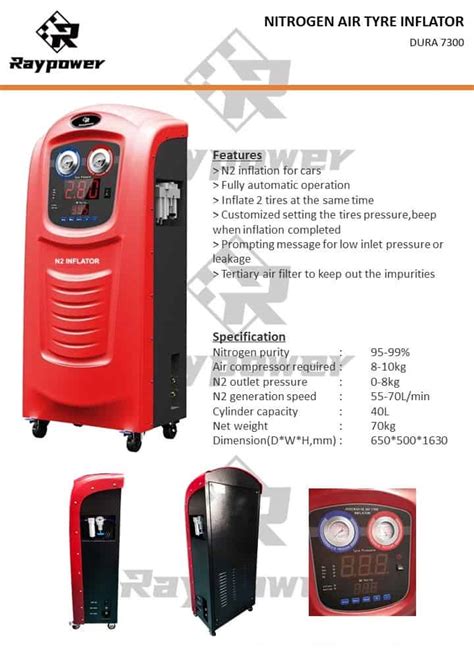Nitrogen Tyre Inflator Machine Raypower