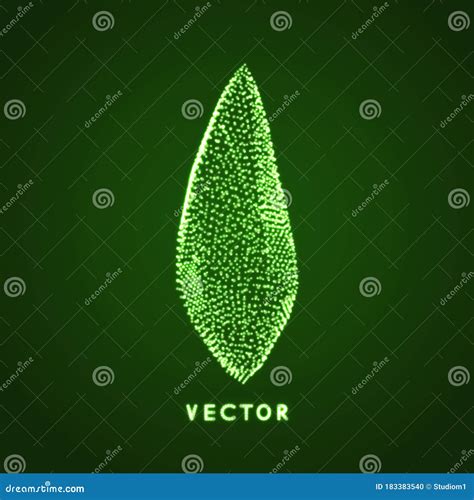 Crystal Object With Dots Molecular Grid 3d Technology Style With
