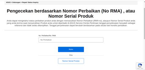 Cara Cek Garansi ASUS Semua Produk Enter In