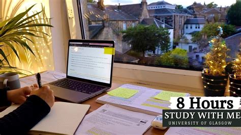 8 Hour Study With Me Background Noise Rain Sound 10 Min Break No