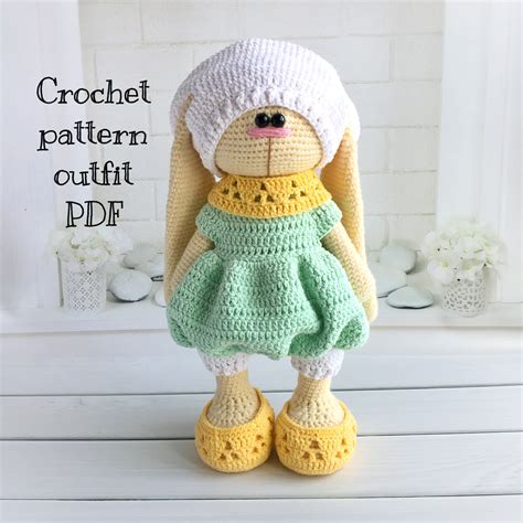 April Bunny Toy Outfit Crochet Pattern Printable Pdf Amigurumi