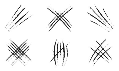 Premium Vector Claw Scratch Set Wild Monster Mark Grunge Texture