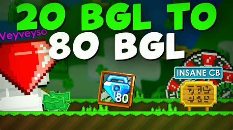 GROWTOPIA REME 20 BGL TO 80 BGL BIG BET YouTube