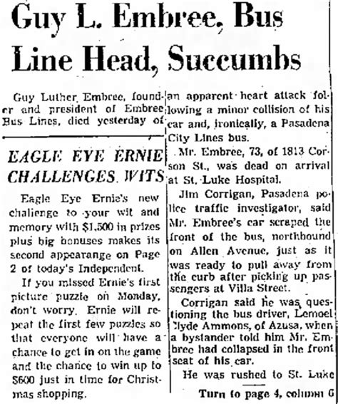 Guy Luther Embree Death ™