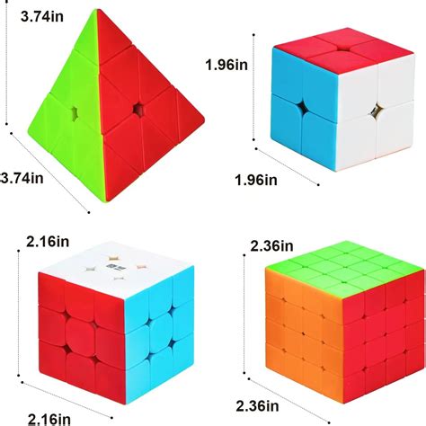 Buy مجموعة مكعبات Auntyfey Speed ، 4 مجموعة مكعب سرعة السرعة مع مكعب السرعة 3x3،2x2 مكعب السرعة