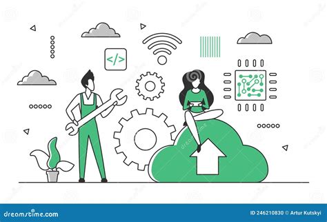Business Management Process And Operations Administration Stock Vector Illustration Of