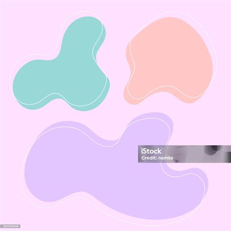 Vector Blob Shape Organic In Boho Style Illustration Set Collection Abstract Modern Forms And