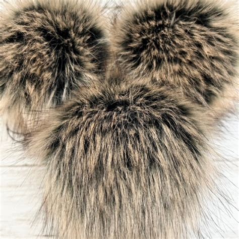 Badger Pom Faux Fur Pom Poms Faux Fur Beanie Toppers Fake Fur Pom