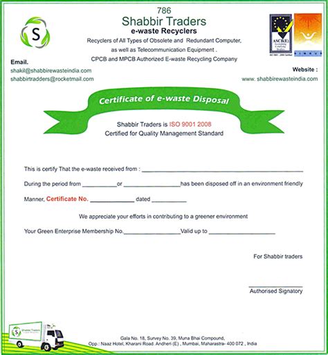 Waste Management Certificate Udlvirtual Esad Edu Br