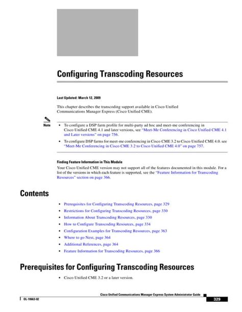 Configuring Transcoding Resources Pdf Web Conferencing Computer Software And Applications