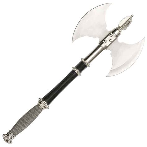 Two Blade Fantasy Fighting Axe Mc Hk 079a Medieval Collectibles