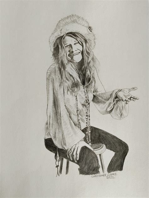 Janis Joplin Fan Art Pencil Portrait By Boogie72 On Deviantart
