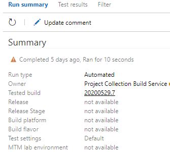 Tfsbuild Tfs Test Result Meaning Of Field Tested Build Stack Overflow