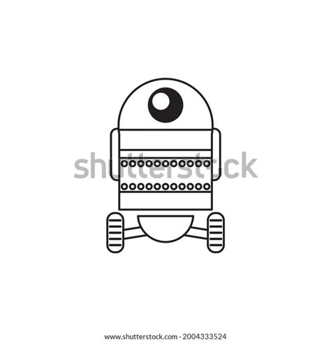 Robots Outline Vector Icon Thin Line Stock Vector Royalty Free