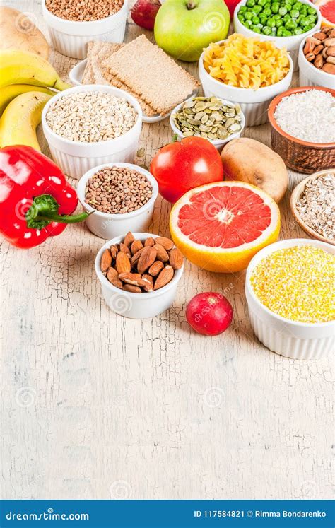 Healthy Carbohydrates Ingredients Stock Image Image Of Apple Diet