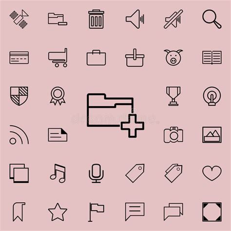 Adding A Folder Icon Detailed Set Of Minimalistic Icons Premium