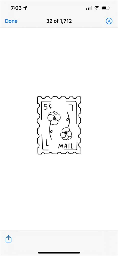 Postage Stamp Tattoo Design With Pansies Subtle Tattoos Dainty Tattoos