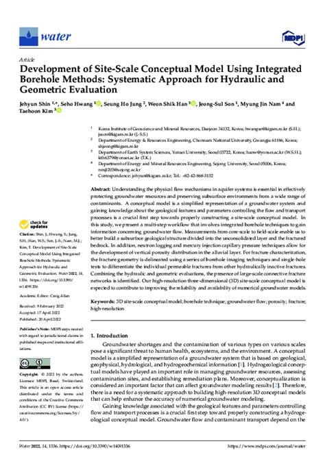 Pdf Development Of Site Scale Conceptual Model Using Integrated