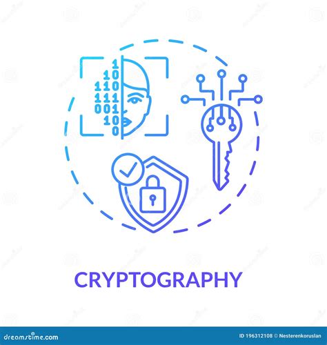 Cryptography Concept Icon Cartoon Vector 196122299