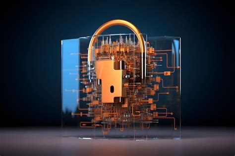 Premium Ai Image Lock With Circuit Pattern Concept Of Data Security