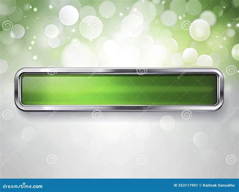 Modern Green Progress Bar With Silver Frame A Sleek Loading Indicator For User Interface Design