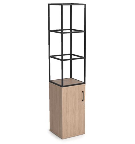 Single Column Grid Storage Frame With Base Cupboard Osi