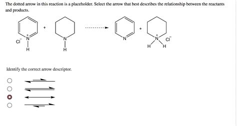 Solved The Dotted Arrow In This Reaction Is A Placeholder Select The Arrow That Best Describes
