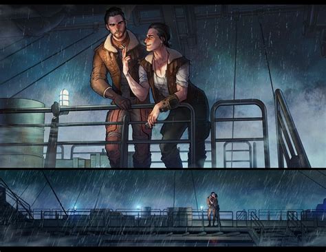 Night On The Prydwen By Sinealas On Deviantart Fallout Art Digital Artist Night