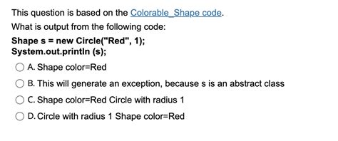 Solved This Question Is Based On The Colorable Shape Code