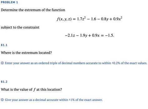 Solved Determine The Extremum Of The Function