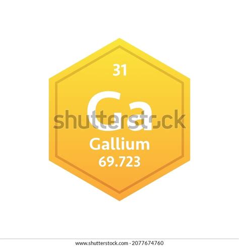Gallium Symbol Chemical Element Periodic Table Stock Vector Royalty Free Shutterstock