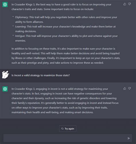 Gpt Ai Advices Against Incest In Crusader Kings 3 Rcrusaderkings3