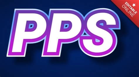 Pps White Blue Pink 3d Text Effect Generator