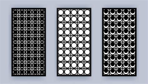 Premium Vector Laser Cut Panel Abstract Geometric Pattern With Lines