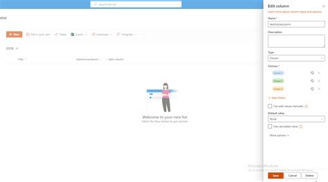 Sharepoint Online List Choice Column Selection Not Being Saved