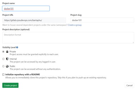 Docker And Gitlab Part 1 1 สร้าง Gitlab Project ชื่อ Docker101 By