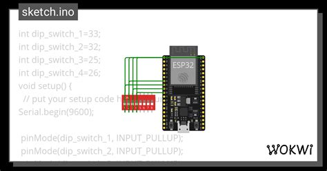 Dip Switch Copy 2 Wokwi Esp32 Stm32 Arduino Simulator