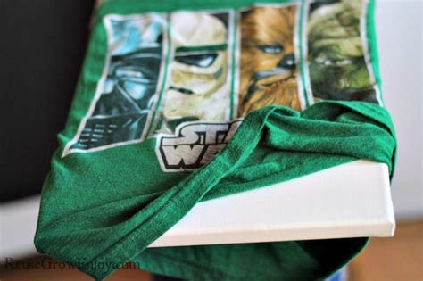 Star Wars Canvas Art Made With Upcycled Reused T Shirts Reuse Grow Enjoy