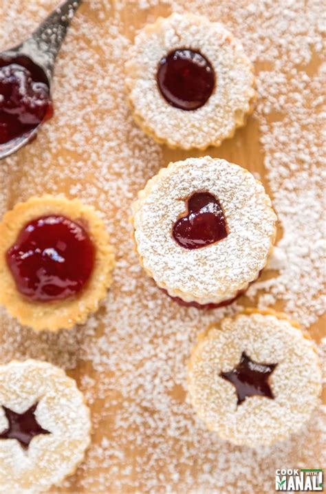 Raspberry Linzer Cookies Cook With Manali