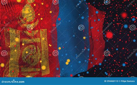 Mongolia Flag Particle Animation Stock Video Video Of Mongolia
