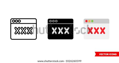 Porn Icon 3 Types Color Black Stock Vector Royalty Free 1026260599 Shutterstock
