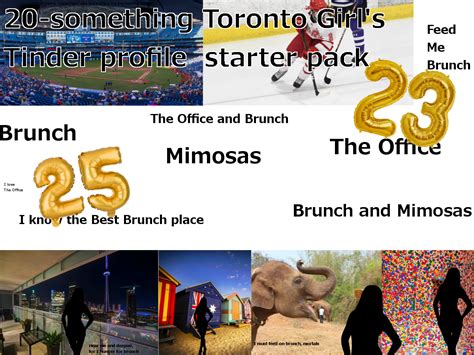 Twenty Something Toronto Girls Tinder Profile Starterpack Rstarterpacks