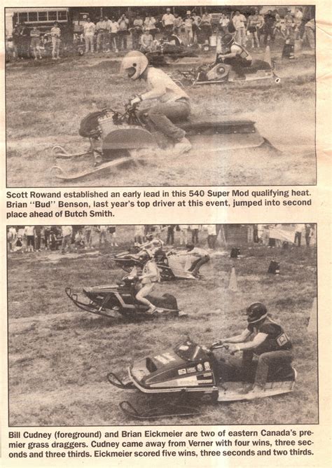 Classic Snowmobiles Of The Past 1988 Snowmobile Grass Drags