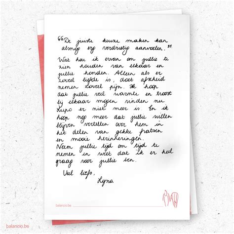 Kaart Met Handgeschreven Boodschap Balancio