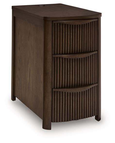 Camdill Power Chairside Table Dark Brown Old Cannery Furniture