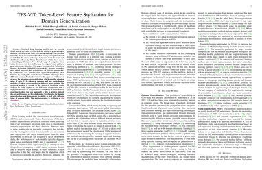 TFS ViT Token Level Feature Stylization For Domain Generalization