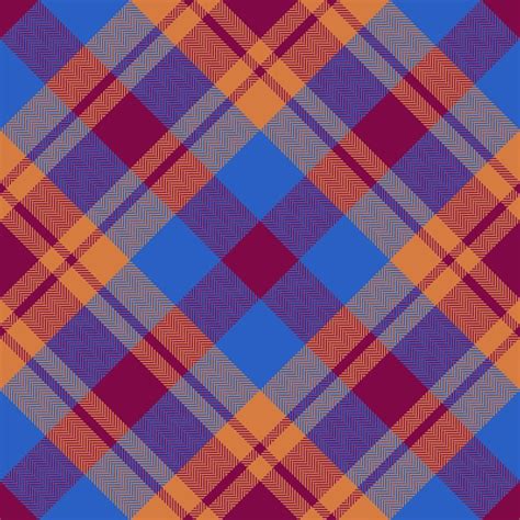 체크 패브릭 패턴 배경 타탄 섬유 격자 무늬 벡터 텍스처 원활한 프리미엄 벡터
